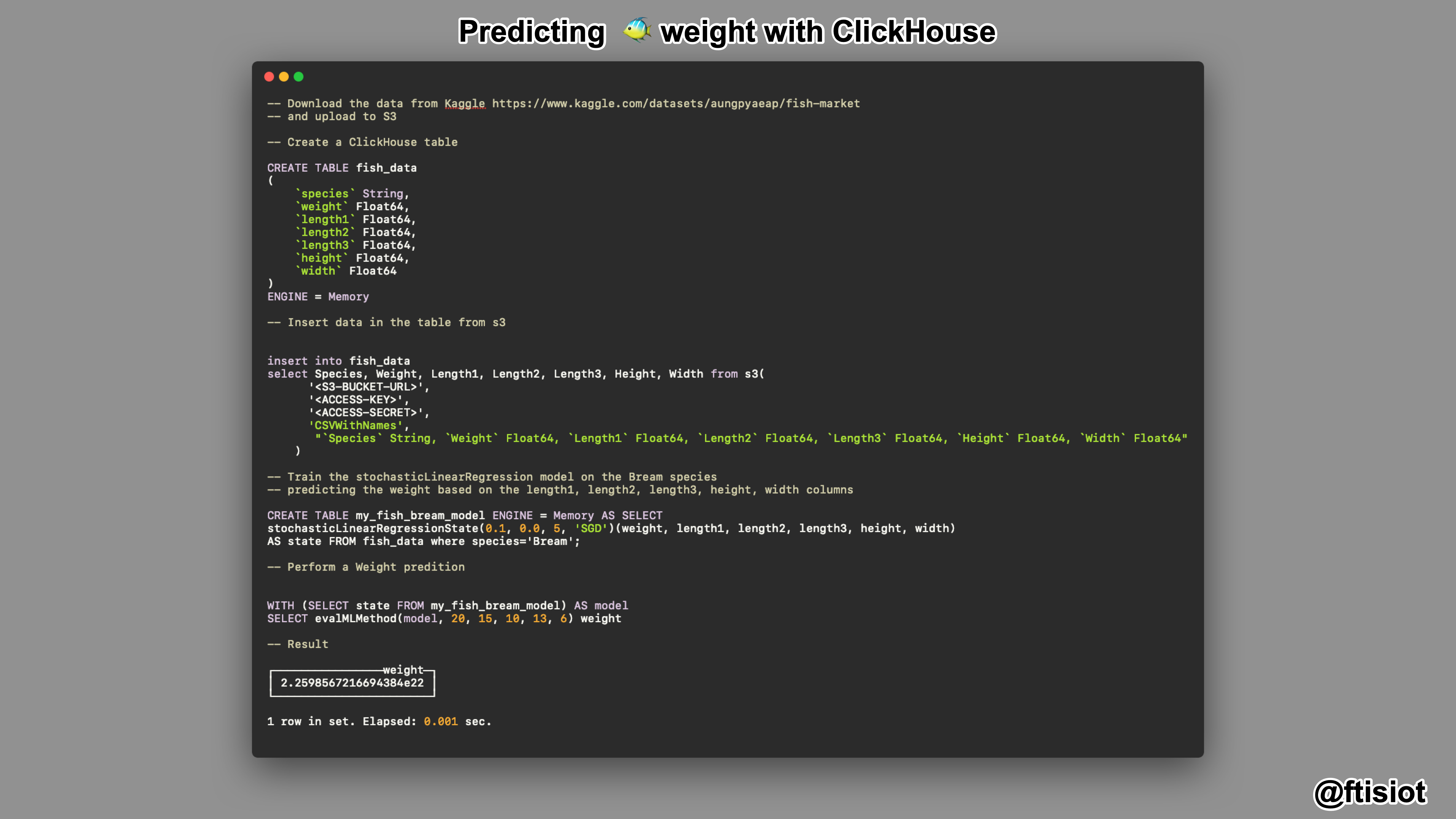Francesco Tisiot on LinkedIn: #machinelearning #clickhouse