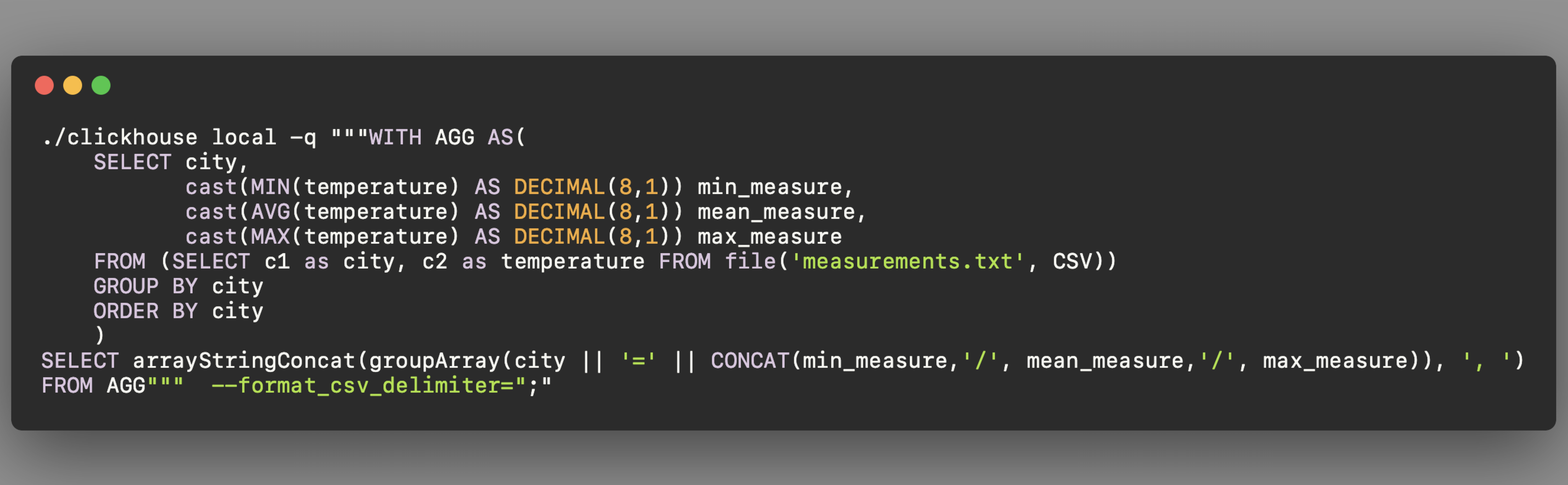1 billion rows challenge in PostgreSQL and ClickHouse